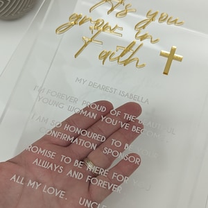 Clear Acrylic Box With Engraved Lid and Gold Mirror Details Keepsake ...