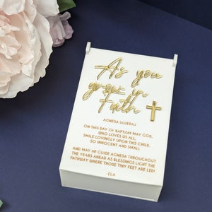 Clear Acrylic Box With Engraved Lid and Gold Mirror Details Keepsake ...