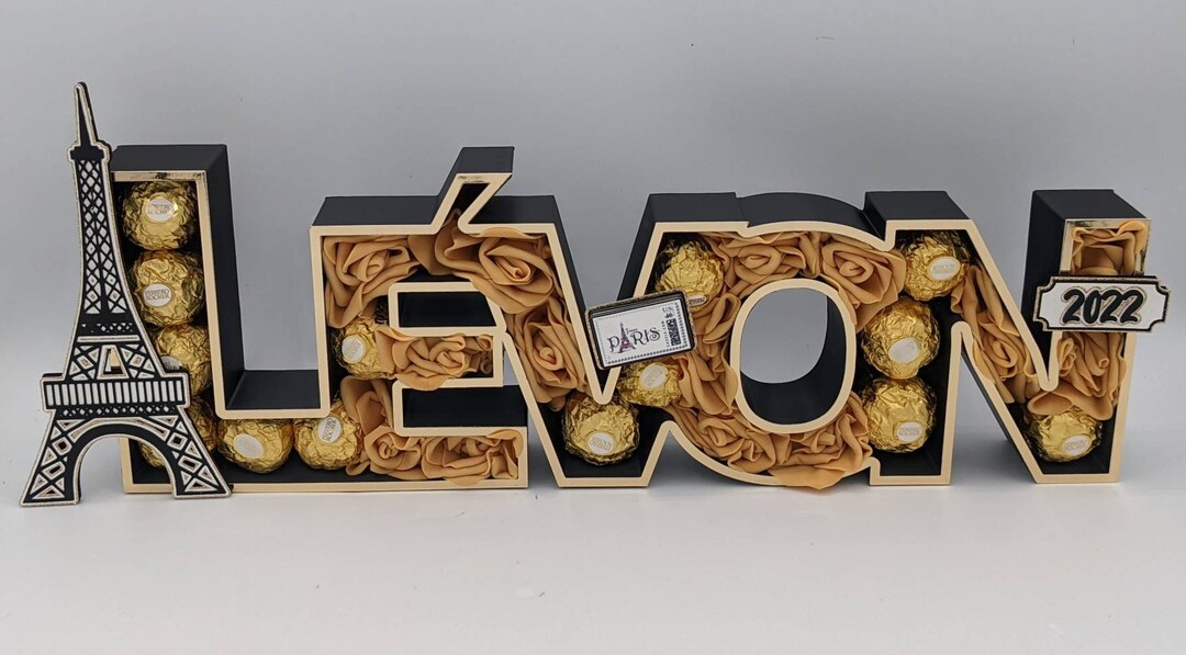 Custom Name Block Stand up Tray Simple or With a Theme - Etsy