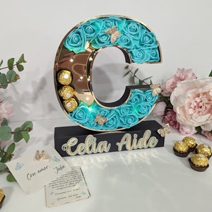 Initial Letter With Base Personalized to Your Needs Birthday Valentine ...