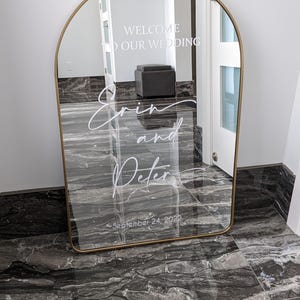 Vinyl Welcome Sign Mirror Backdrop Sign Birthdays Christening - Etsy