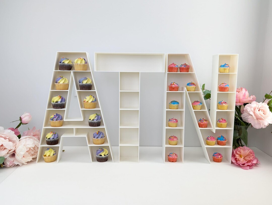 Letter Number Cupcake Stand: Dessert Table Display Party Decor - Etsy