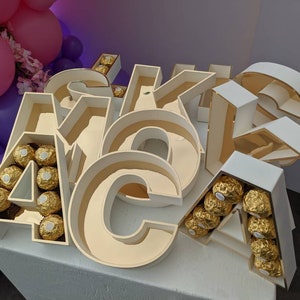 Favor Gift Letters or Numbers Stand up Tray EMPTY - Etsy