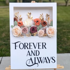 Flower Box Floral Welcome Sign SOLID Plastic Material With Acrylic Wood ...