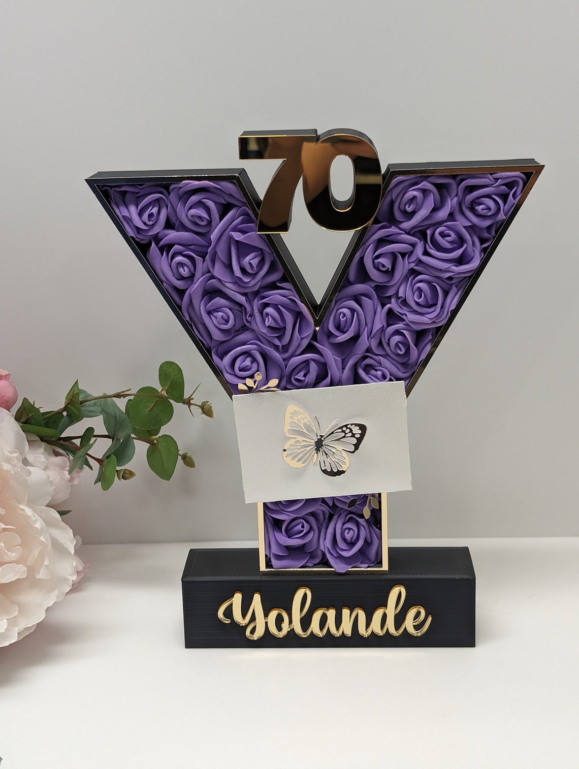 Personalized Initial Letter Gift Box: Ferrero Chocolate & Roses - Etsy