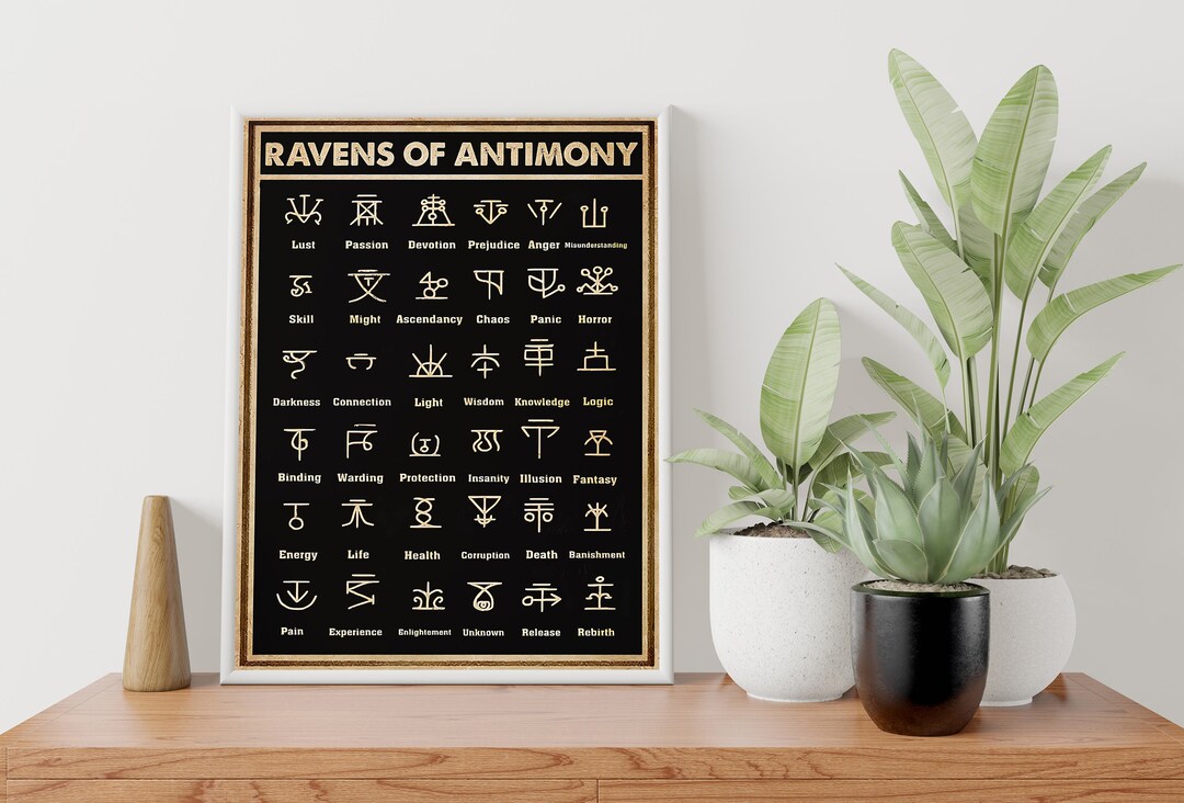 Ravens of Antimony Poster, Witch Poster, Witchcraft Poster, Witch Art ...