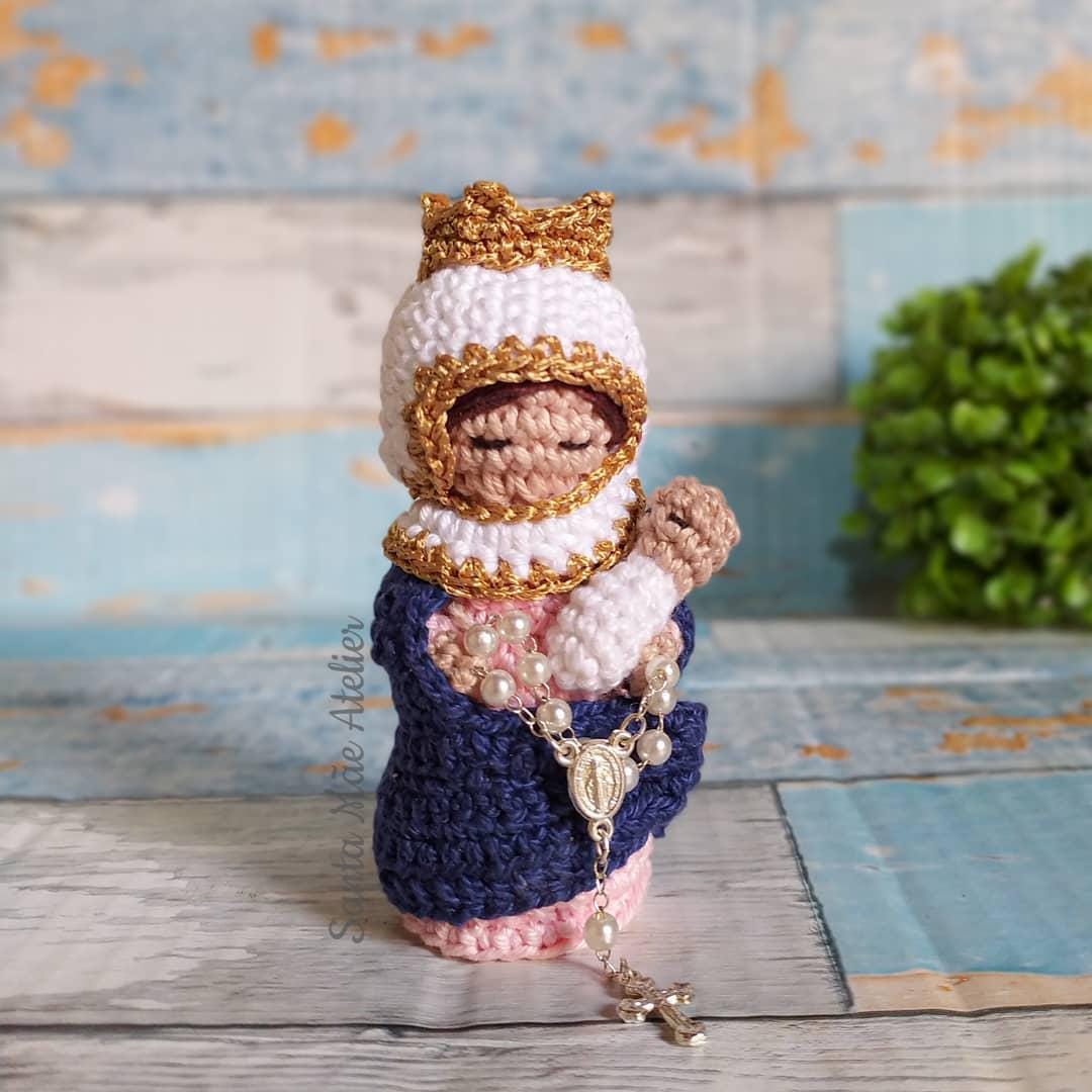 Baby Mary Crochet Doll – Catholic Amigurumi Virgin Mary for Rosary Gift ...