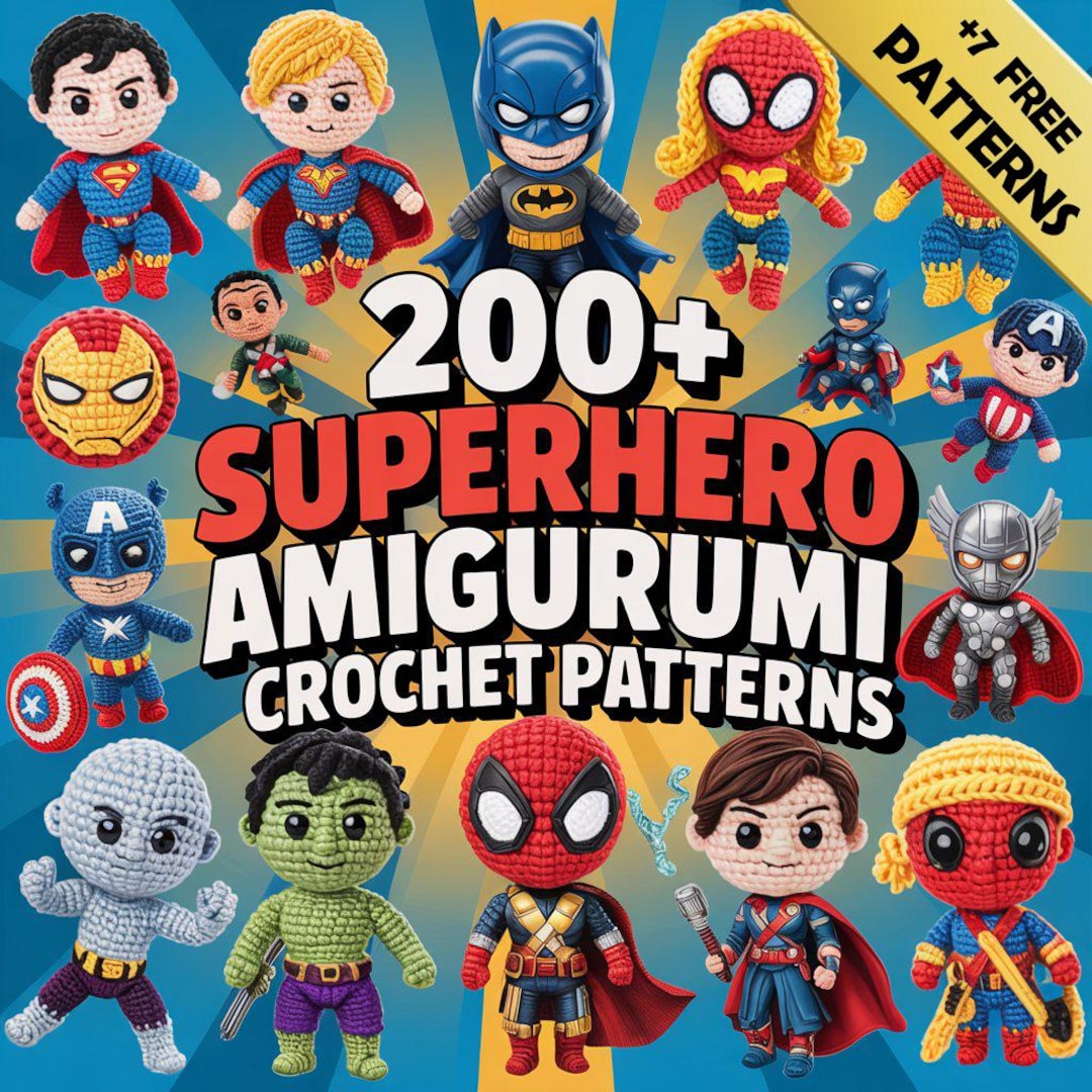 99+ Cartoon Crochet PATTERN Set Amigurumi Bundle,amigurumi Crochet ...