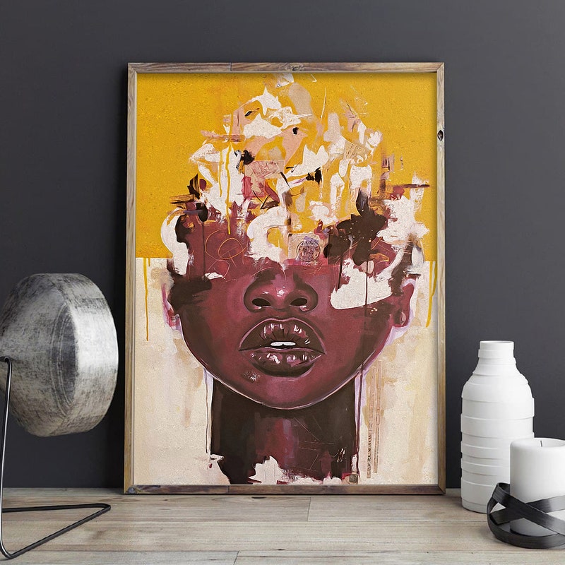 Black Abstract Art - Etsy