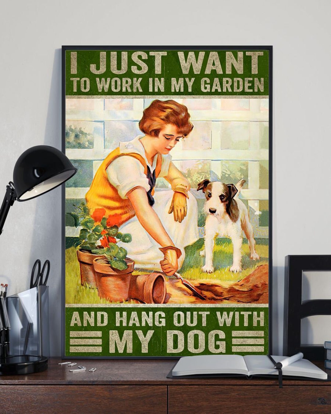 Gardening I Just Want to Work in My Garden Poster, Gardening Poster ...