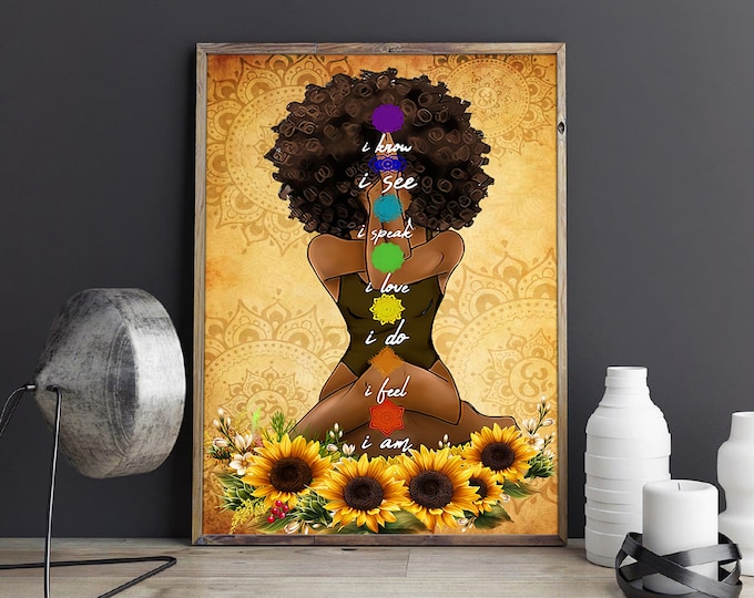 Yoga 7 Chakras, I Know I See I Speak Home Decor Wall Decor - Etsy Canada