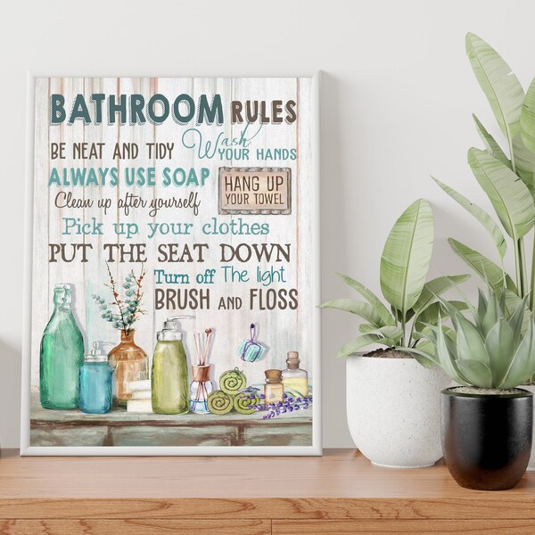 Farmhouse Bathroom Decor - Etsy