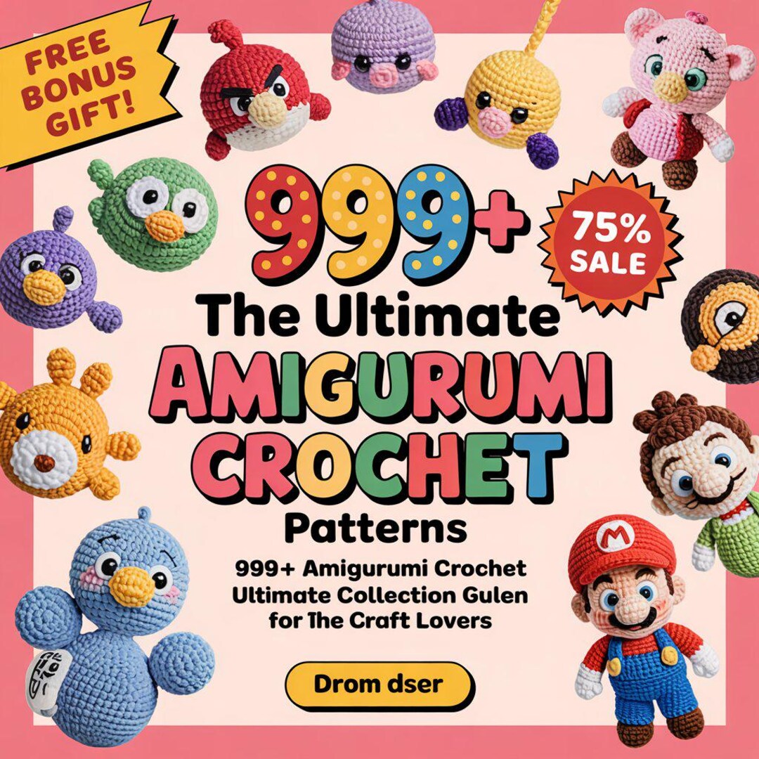 999++ Cartoon Crochet PATTERN Set Amigurumi Bundle,amigurumi Crochet ...