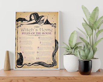 Witch House Rules Poster - Etsy