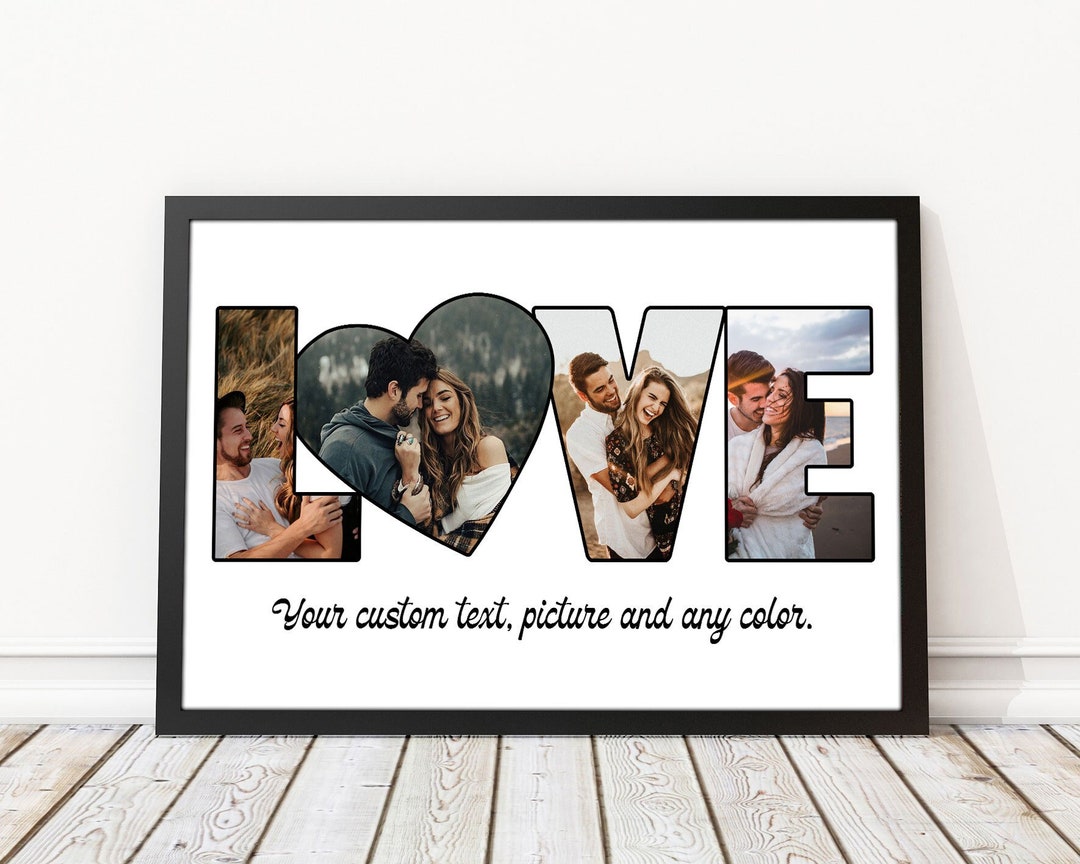 Personalized Love Photo Collage, Custom Love Photo Collage, Love Photo ...