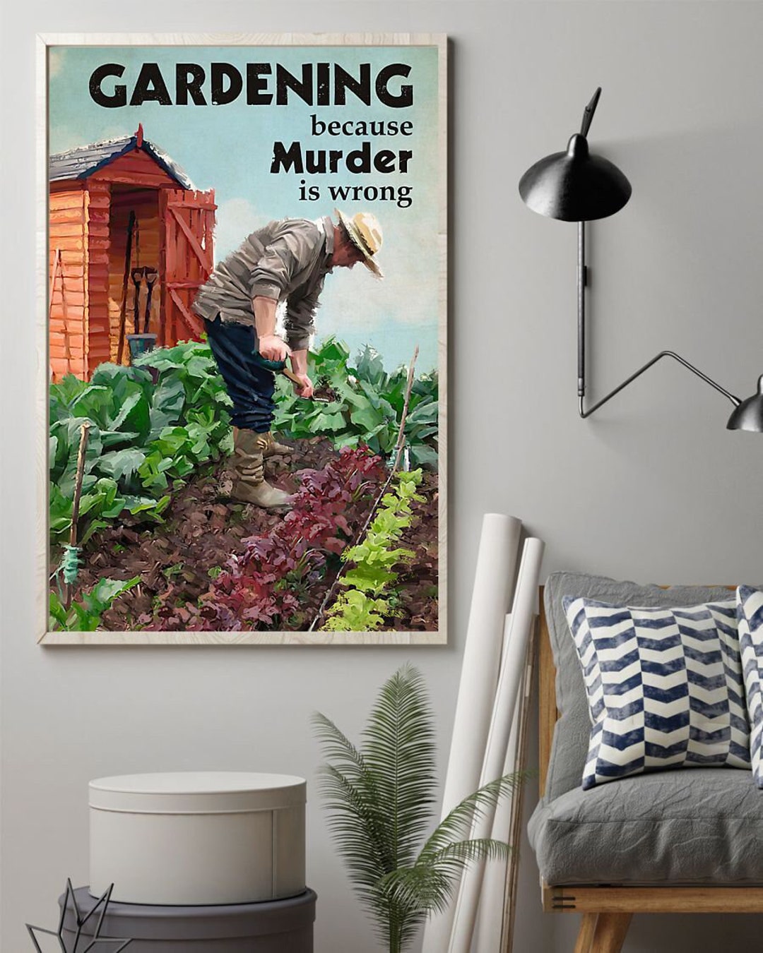 Gardening Because Murder is Wrong Poster, Gardening Poster, Garden ...