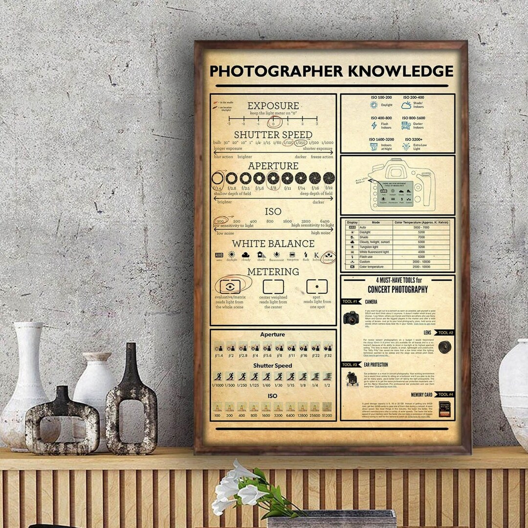 Photographer Knowledge Poster, Concert Photography Art, Photographer ...