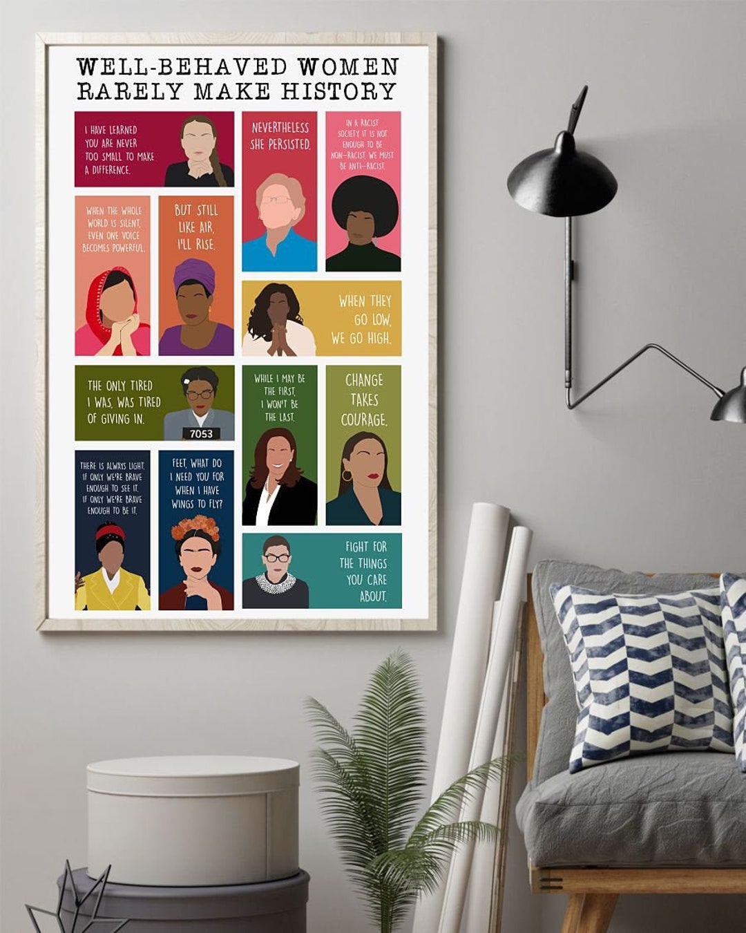 Well-behaved Women Rarely Make History Poster, Feminist Poster, Empowered Women, Girl Power ...