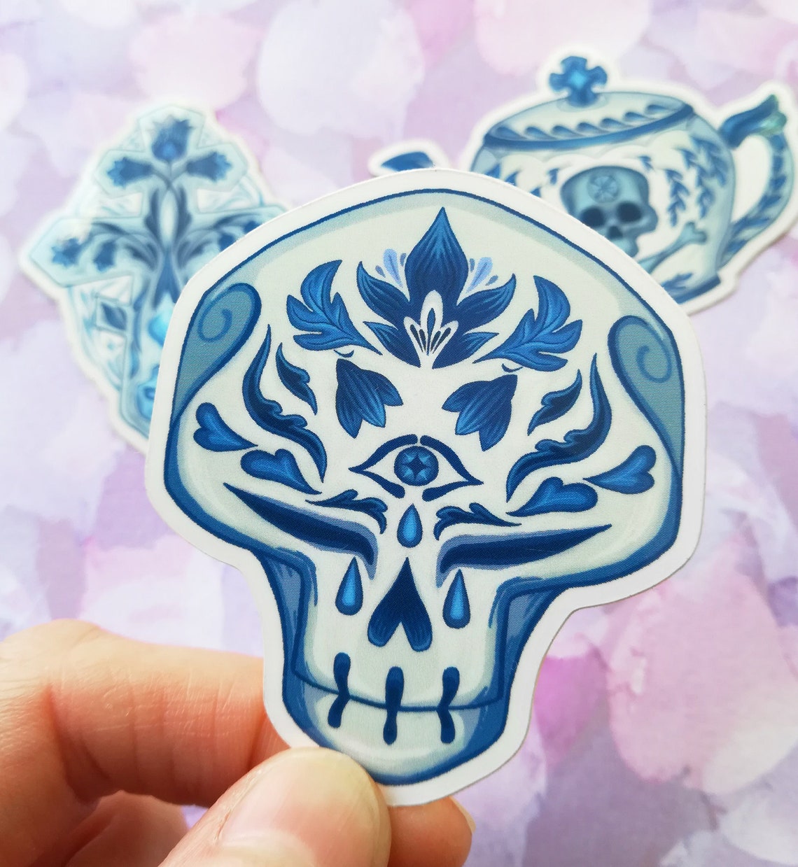 Pastel Goth Sticker Pack Skull and Cross Stickers Set of 3 - Etsy UK