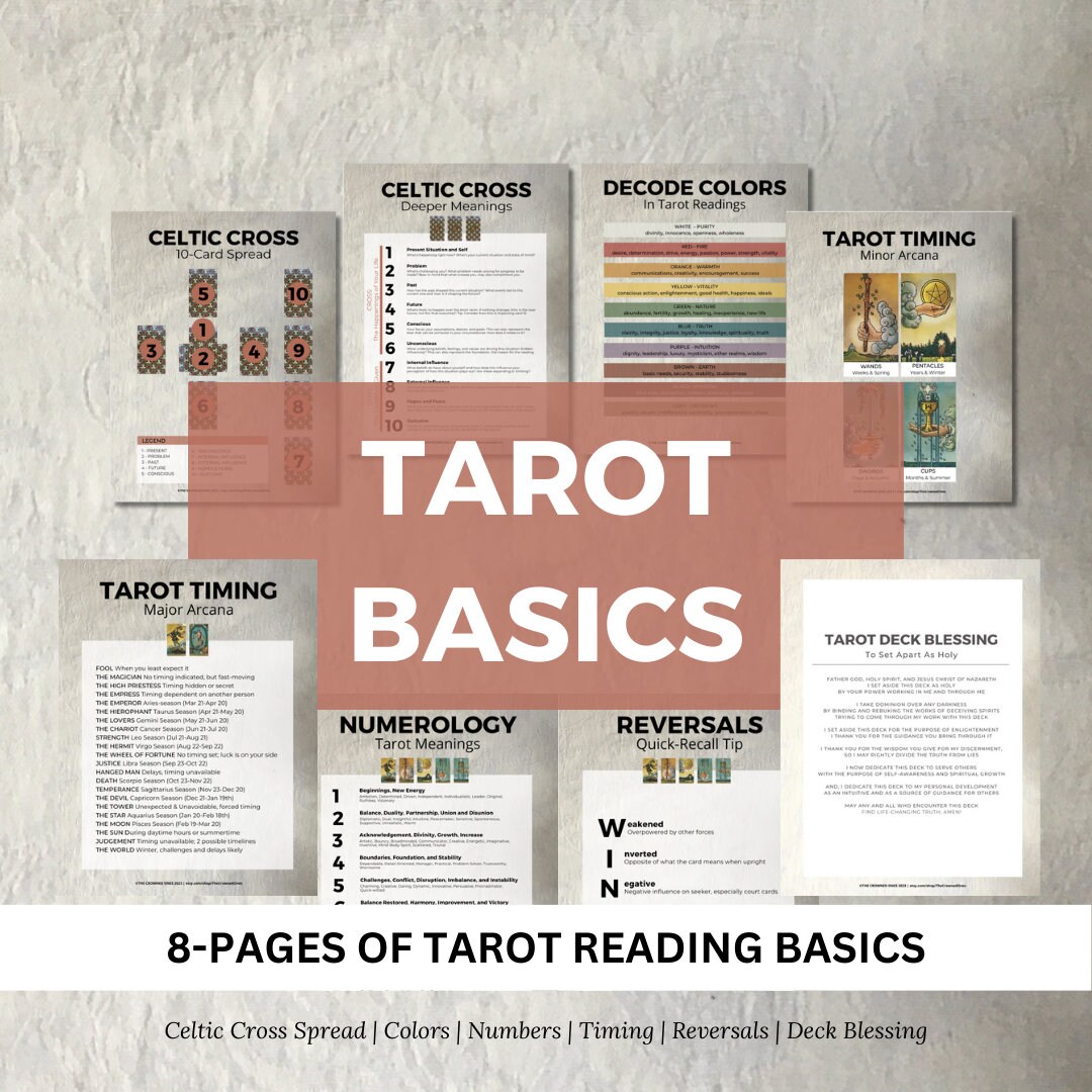 Tarot Basics Cheat Sheets - Instant Download! Quickly Learn Tarot ...
