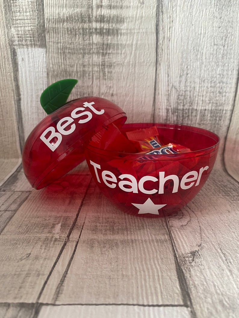 Personalised Teacher Apple Fillable Gift Fillable Apple - Etsy UK