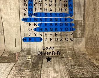 Acrylic Word Search - Etsy UK
