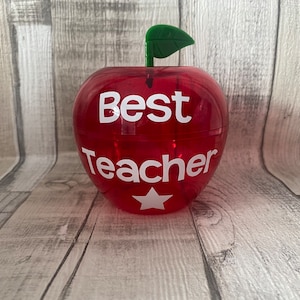 Personalised Teacher Apple Fillable Gift Fillable Apple - Etsy