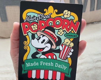 Mickey Main Street Popcorn Bar Disney Decor Etsy