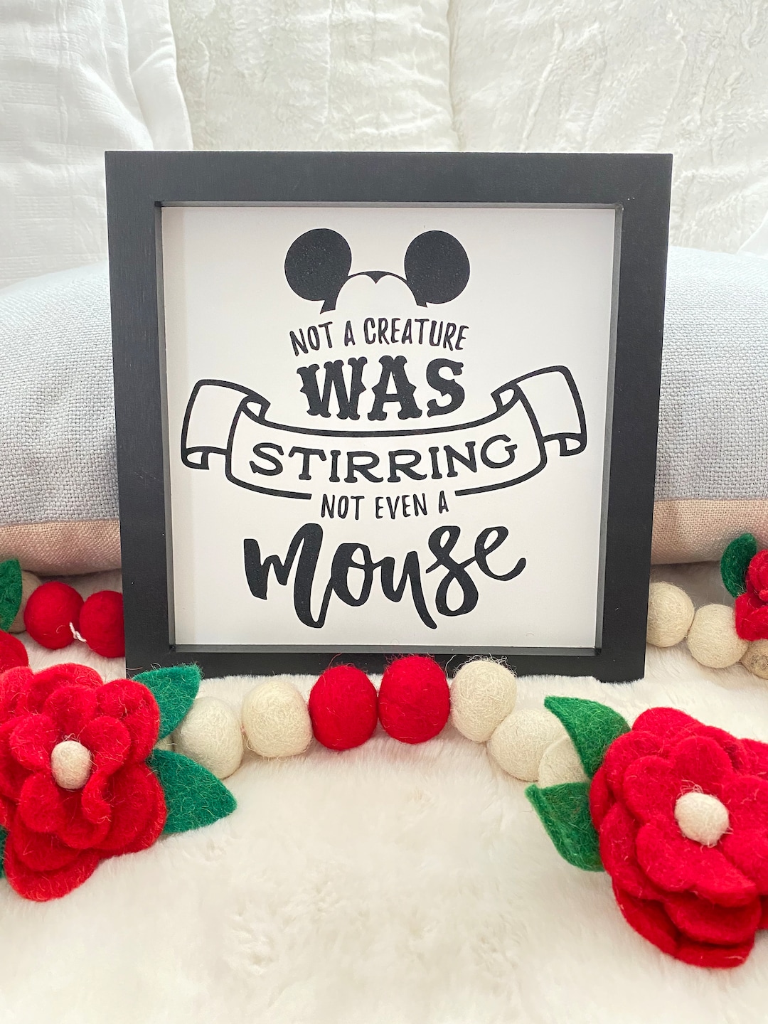 Disney Not a Creature Was Stirring Sign - Etsy