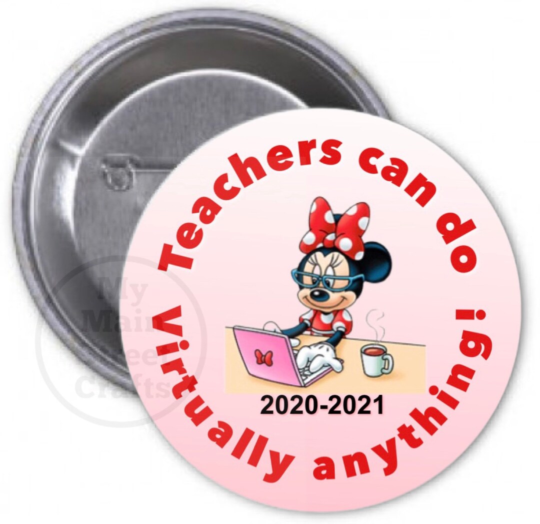 Minnie Teacher Button - Etsy