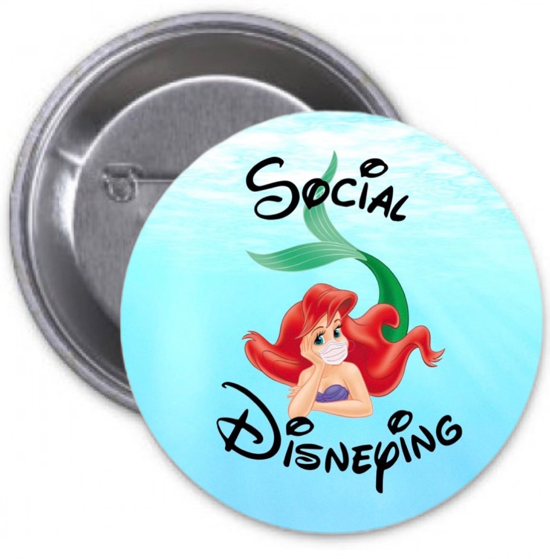 Ariel Social Disneying Button - Etsy
