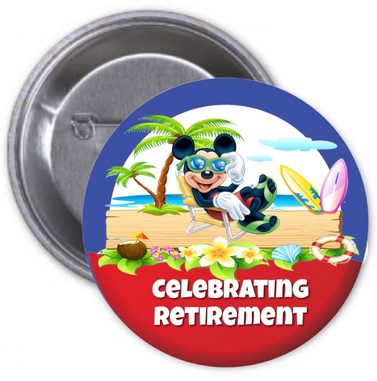 Mickey Celebrating Retirement Button, Disney Celebration Button, Park ...