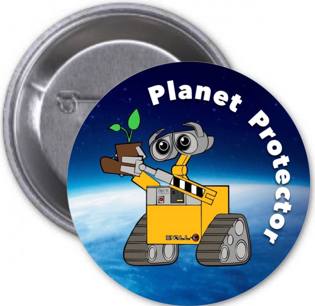 Wall-e Planet Protector Button - Etsy