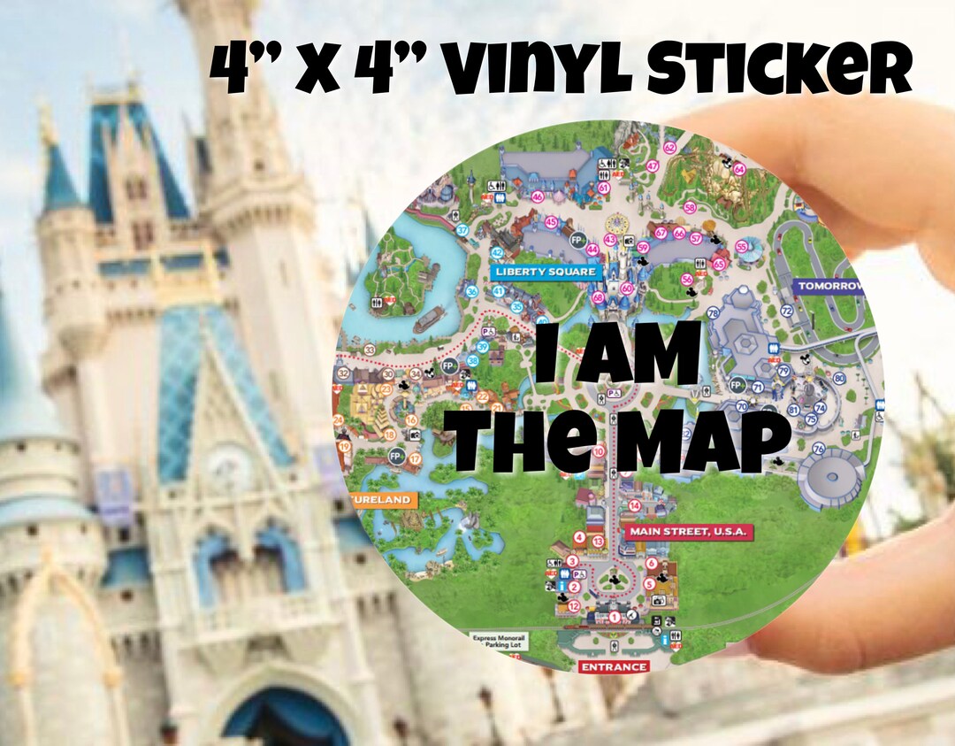 I AM the Map Magic Kingdom Sticker - Etsy