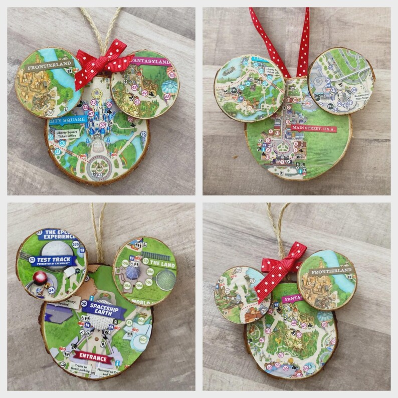 DIY Disney Park Map Wood Ornament KIT - Etsy