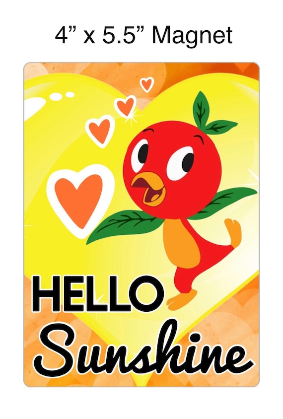Orange Bird Hello Sunshine Magnet - Etsy