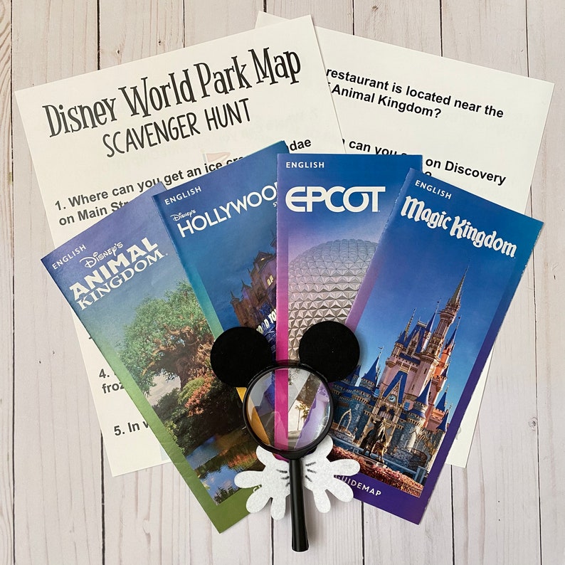 Disney World Map Scavenger Hunt - Etsy