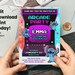 Stitch Arcade Party Birthday Invitation, Stitch Arcade Thank You Card ...