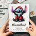 Stitch Birthday Party Invitation – Pink Theme, Editable Digital ...