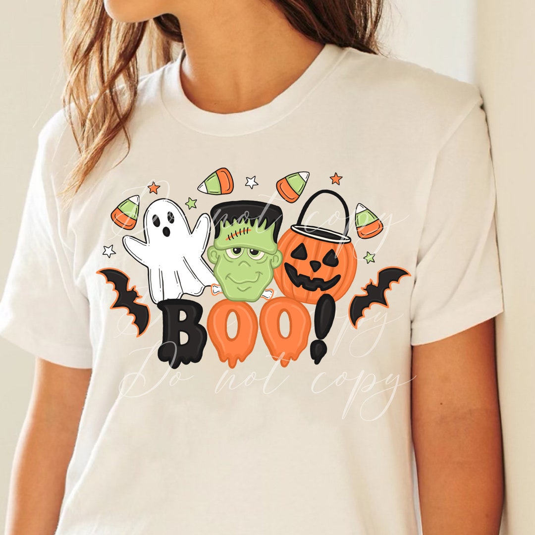 Boo Frankenstein PNG, Sublimation Design, Screenprint Design - Etsy