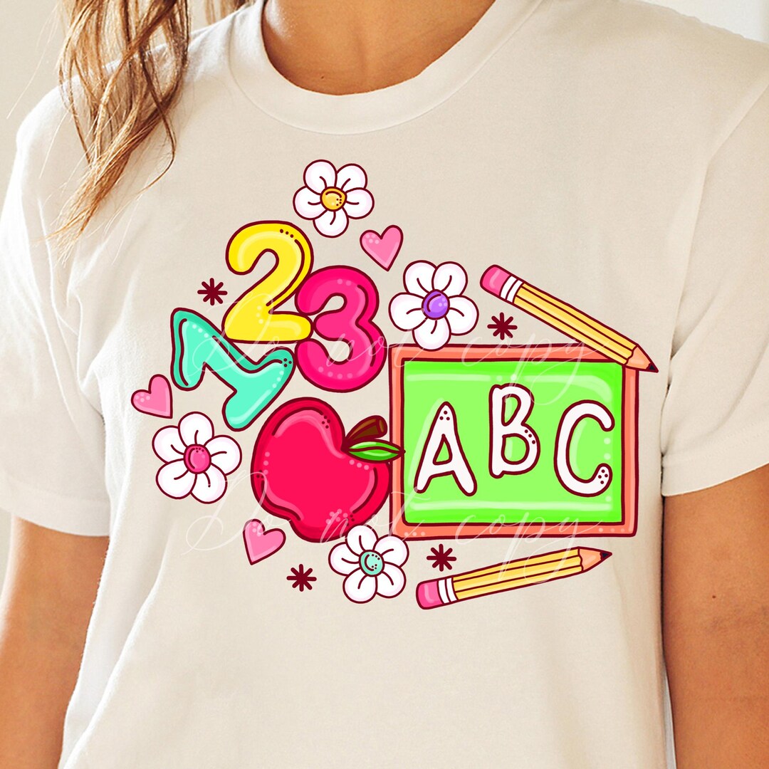 ABC Back to School PNG, Sublimation Design, Screenprint Design - Etsy