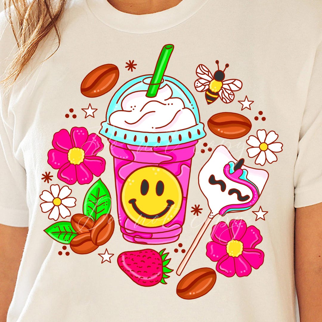 Summer Smile Coffee Cake Pops PNG, Sublimation Design, Screenprint ...