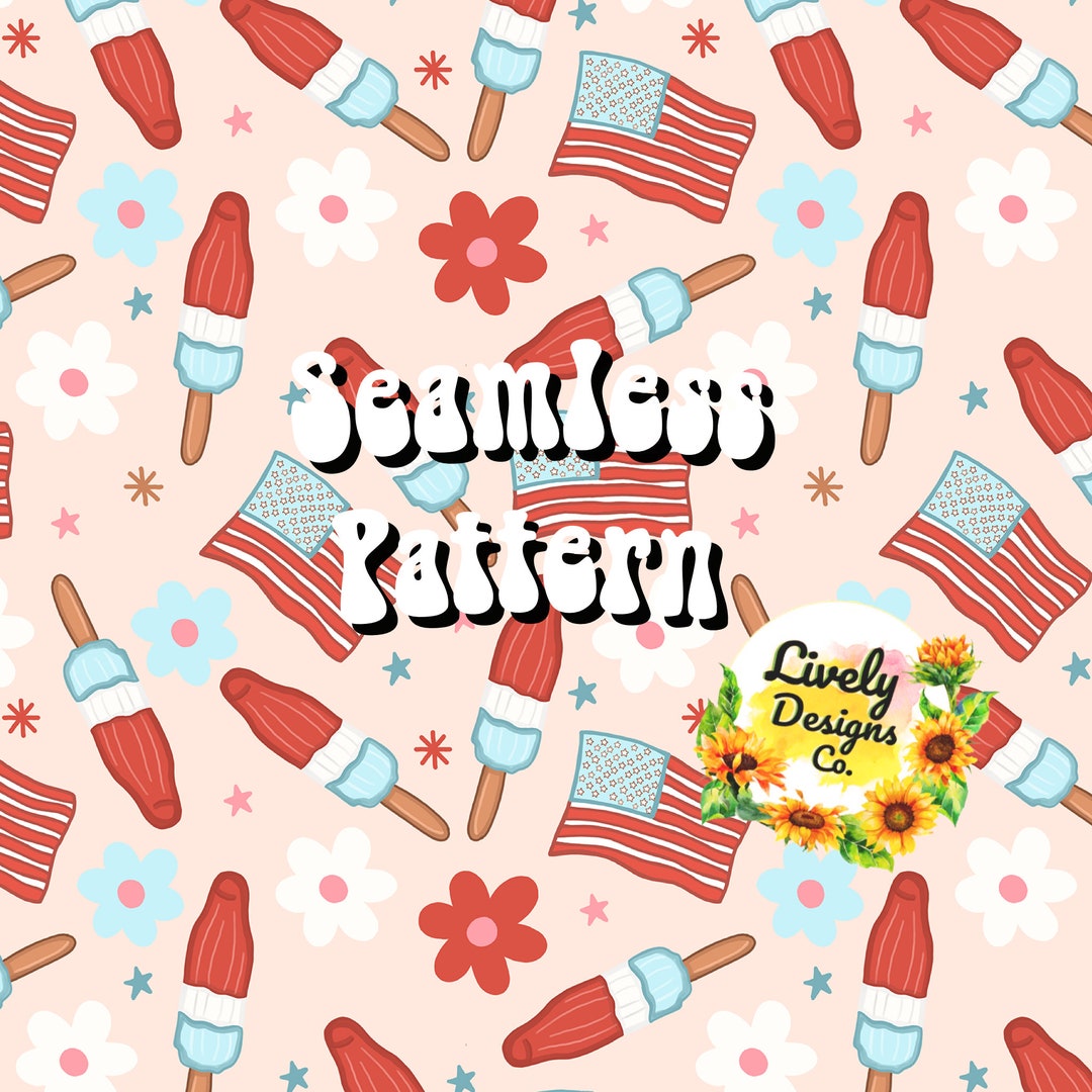Seamless Pattern Groovy Bomb Popsicles - Etsy