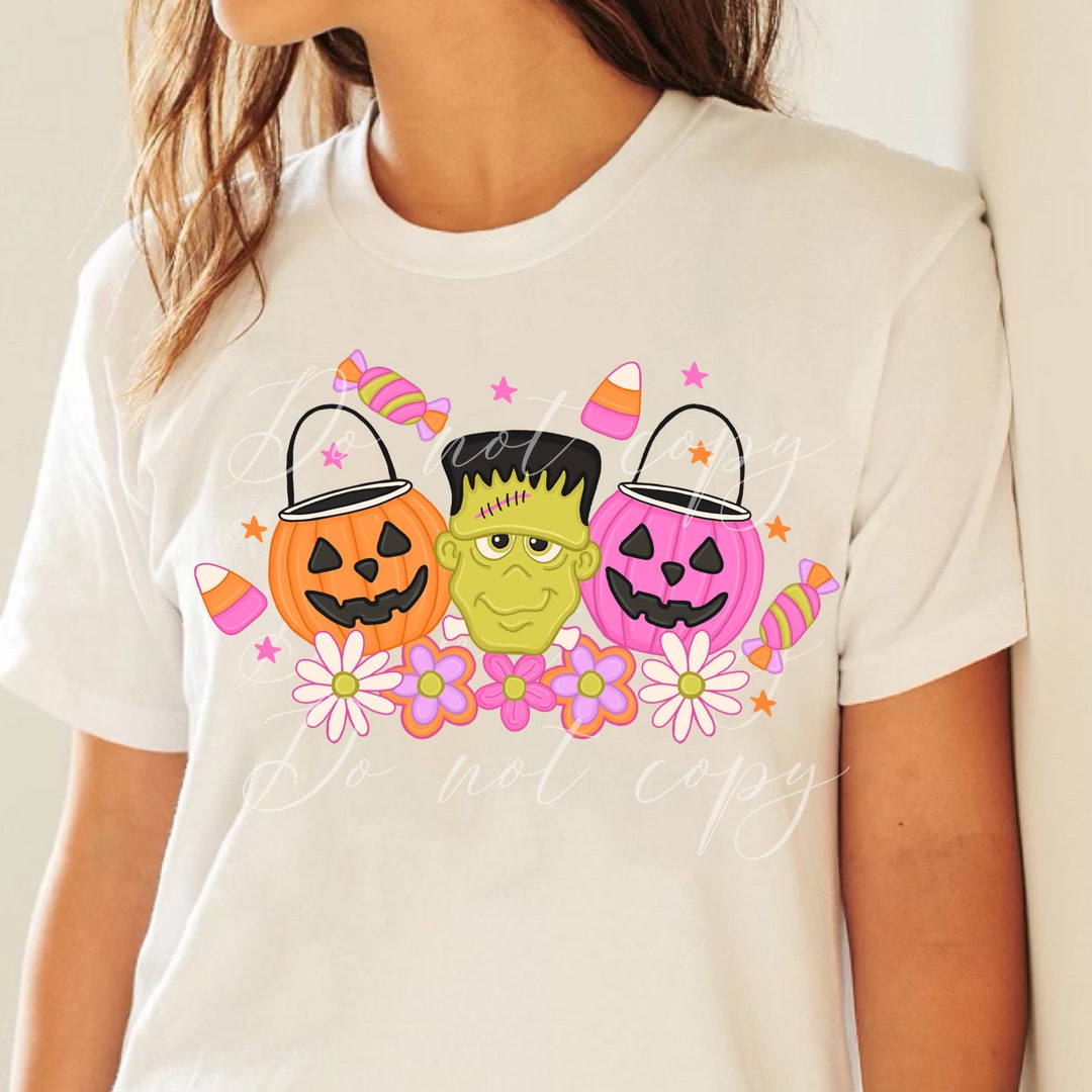 Frankenstein Halloween Candy PNG, Sublimation Design, Screenprint ...