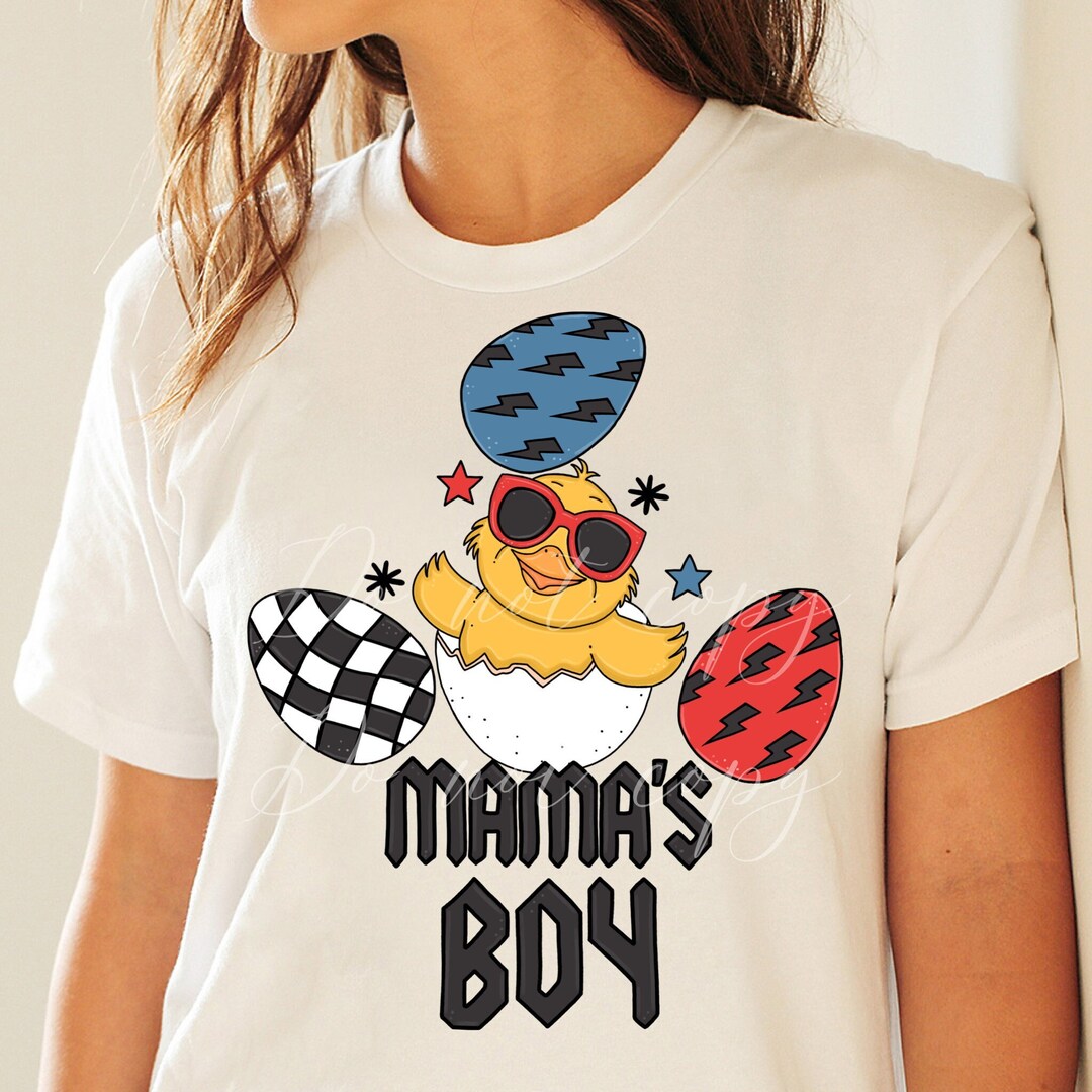 Mamas Boy Easter Chick PNG, Sublimation Design, Screenprint Design - Etsy
