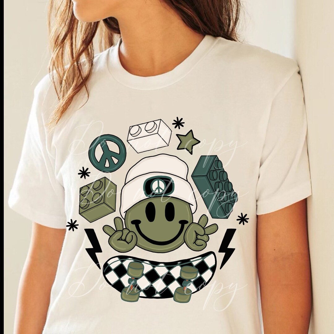 Skater Smile Blocks PNG, Sublimation Design, Screenprint Design - Etsy