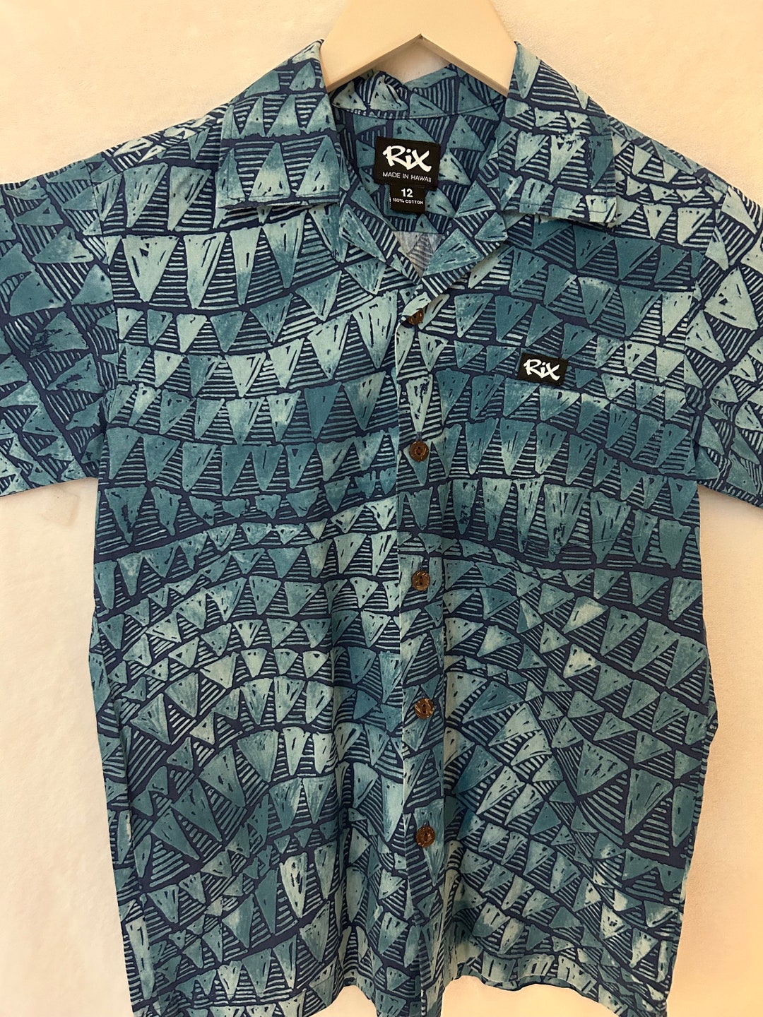 Vintage RIX Hawaiian Aloha Shirt Made in Hawaii 100 Percent Cotton ...