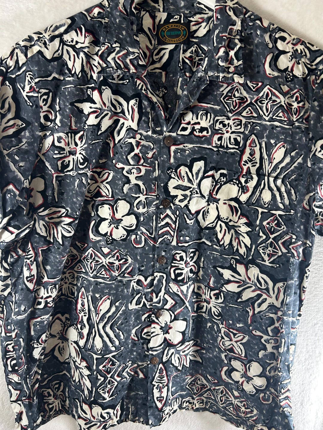 Vintage Hawaiian Reserve Collection Aloha Shirt: 100 Cotton, Floral ...