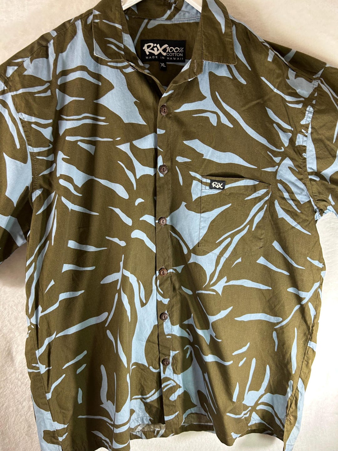 Vintage RIX Hawaiian Aloha Shirt Made in Hawaii 100 Percent Cotton XL ...