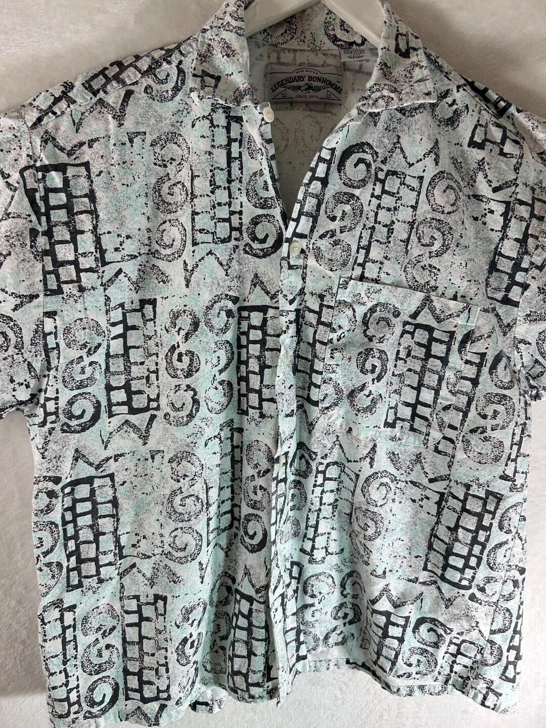 Vintage Legendary Bonhomie Hawaiian Aloha Shirt 100 Percent Cotton ...
